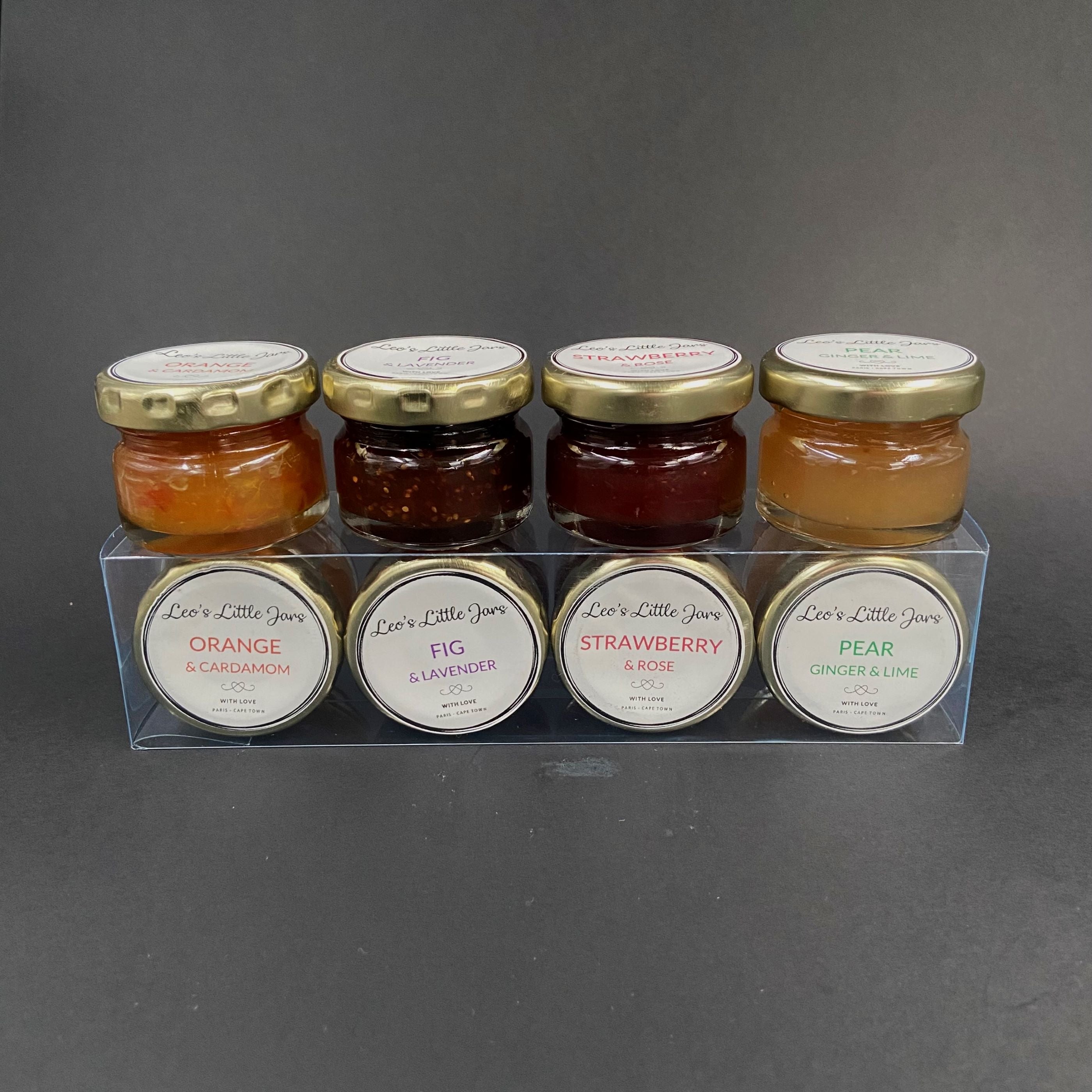 Tasting Pack - 4 Signature Jams of 30g – Leo's Little Jars
